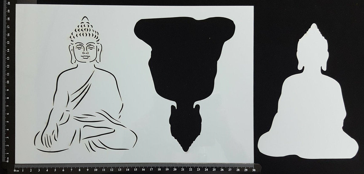 buddha stencil drawing