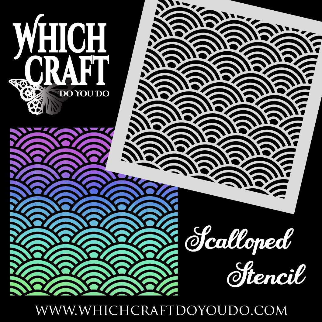 Scalloped - Stencil - 150mm x 150mm – Whichcraft Do You Do