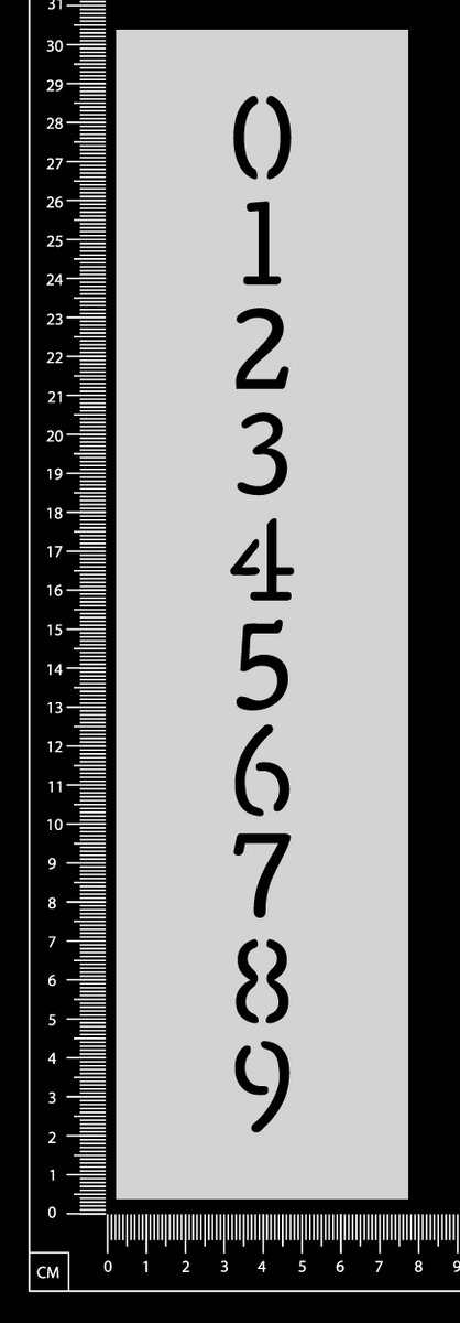 Number Row - 0123 - Stencil - 75mm x 300mm – Whichcraft Do You Do