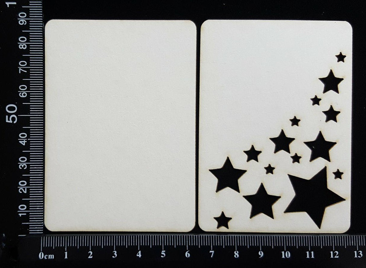 ATC - B - Stars - Layering Set - White Chipboard – Whichcraft Do You Do