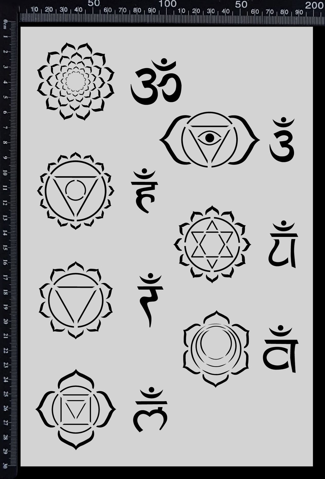 Chakras Set - Stencil - 200mm x 300mm – Whichcraft Do You Do