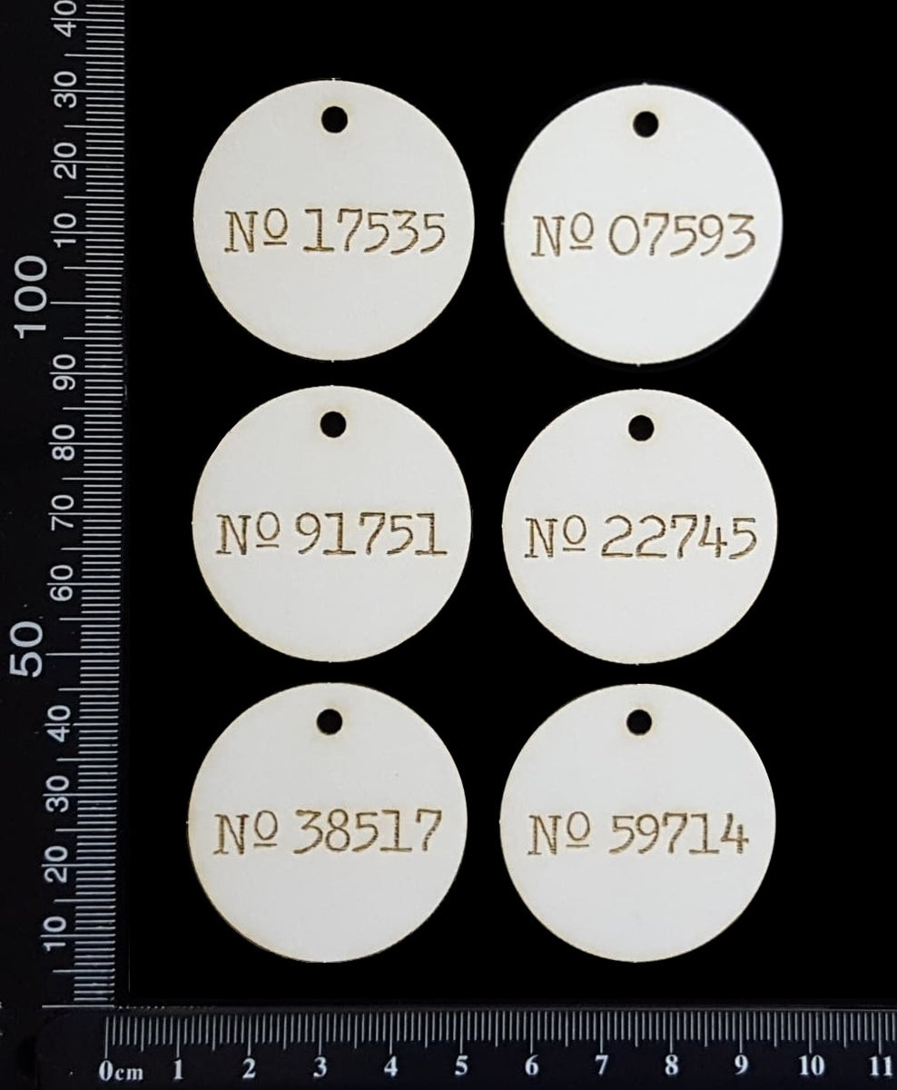 Laser Engraved Circle Number Tags - A - White Chipboard – Whichcraft Do ...