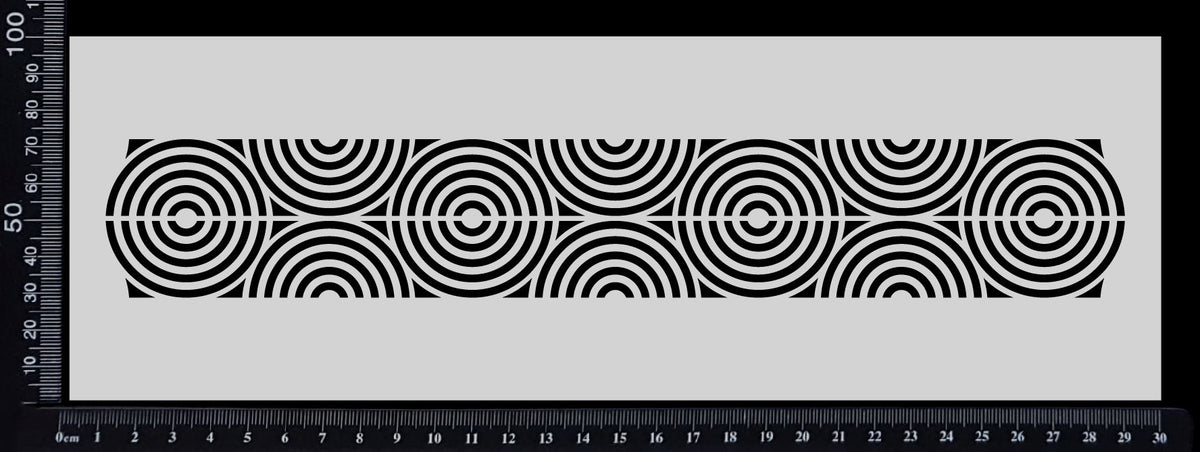 Circles in Circles Border - B - Stencil - 100mm x 300mm – Whichcraft Do ...
