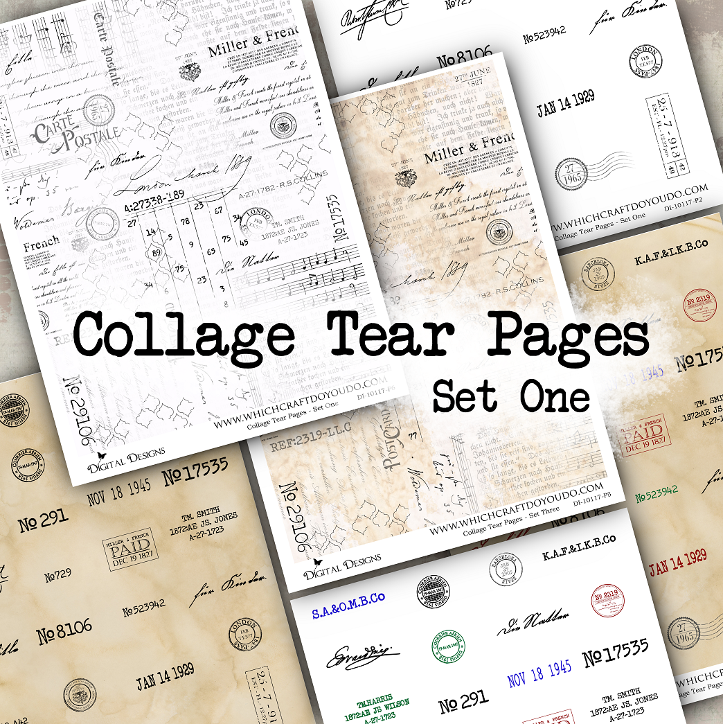 Collage Tear Pages - Set One - DI-10117 - Digital Download – Whichcraft ...