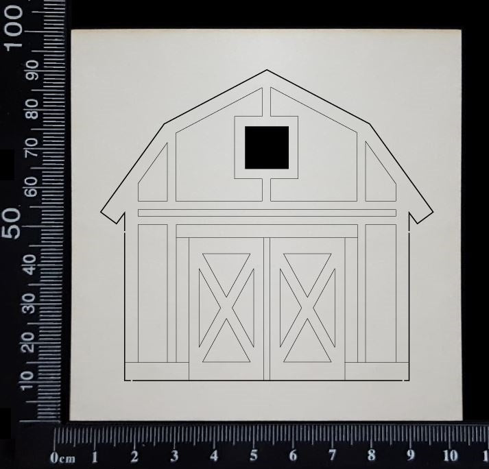 Laser Engraved Barn - White Chipboard – Whichcraft Do You Do