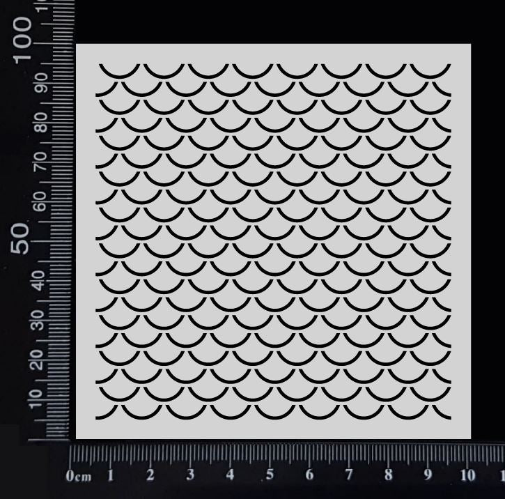 Fish Scales - Stencil - 100mm x 100mm – Whichcraft Do You Do