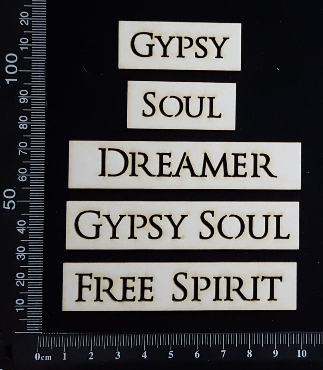 Gypsy Word Plates - White Chipboard – Whichcraft Do You Do