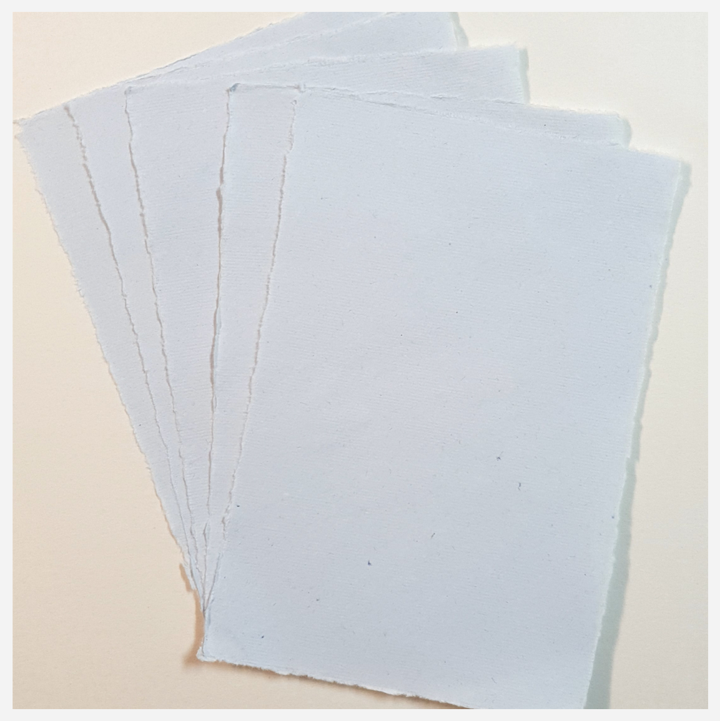 Handmade Deckled Edge Paper Pack - (HP-1003) - Set of 5 - 16.5cm x 25c ...