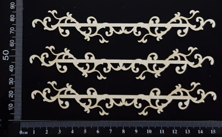 Heather Border Set - B - Small - White Chipboard – Whichcraft Do You Do