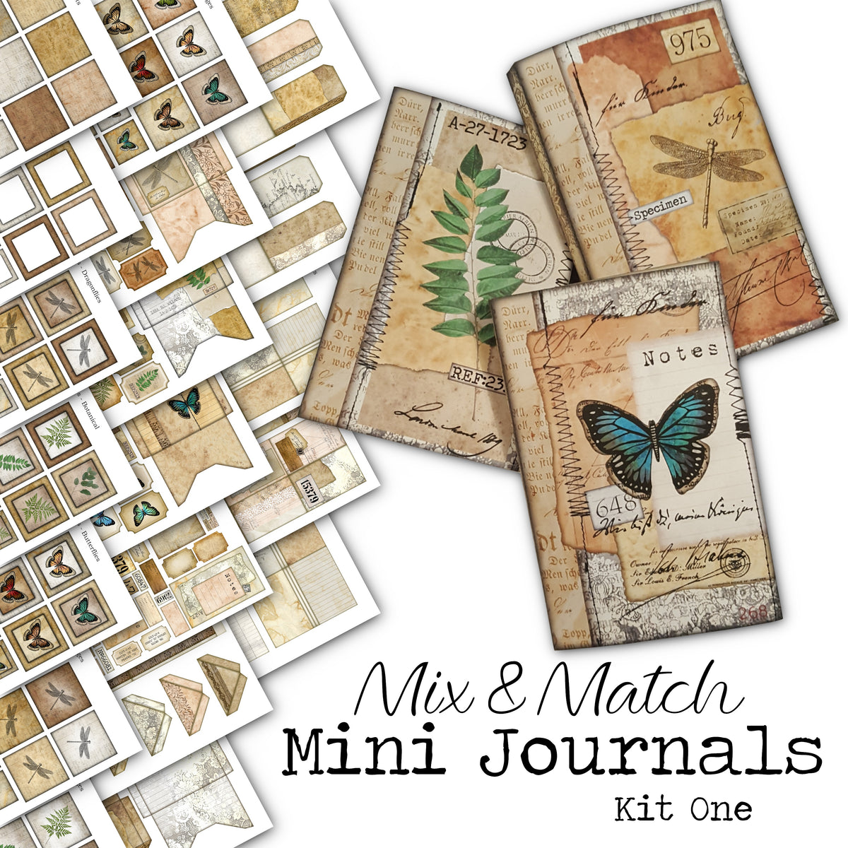 Mix & Match Mini Journals Kit One - DI-10026 - Digital Download ...
