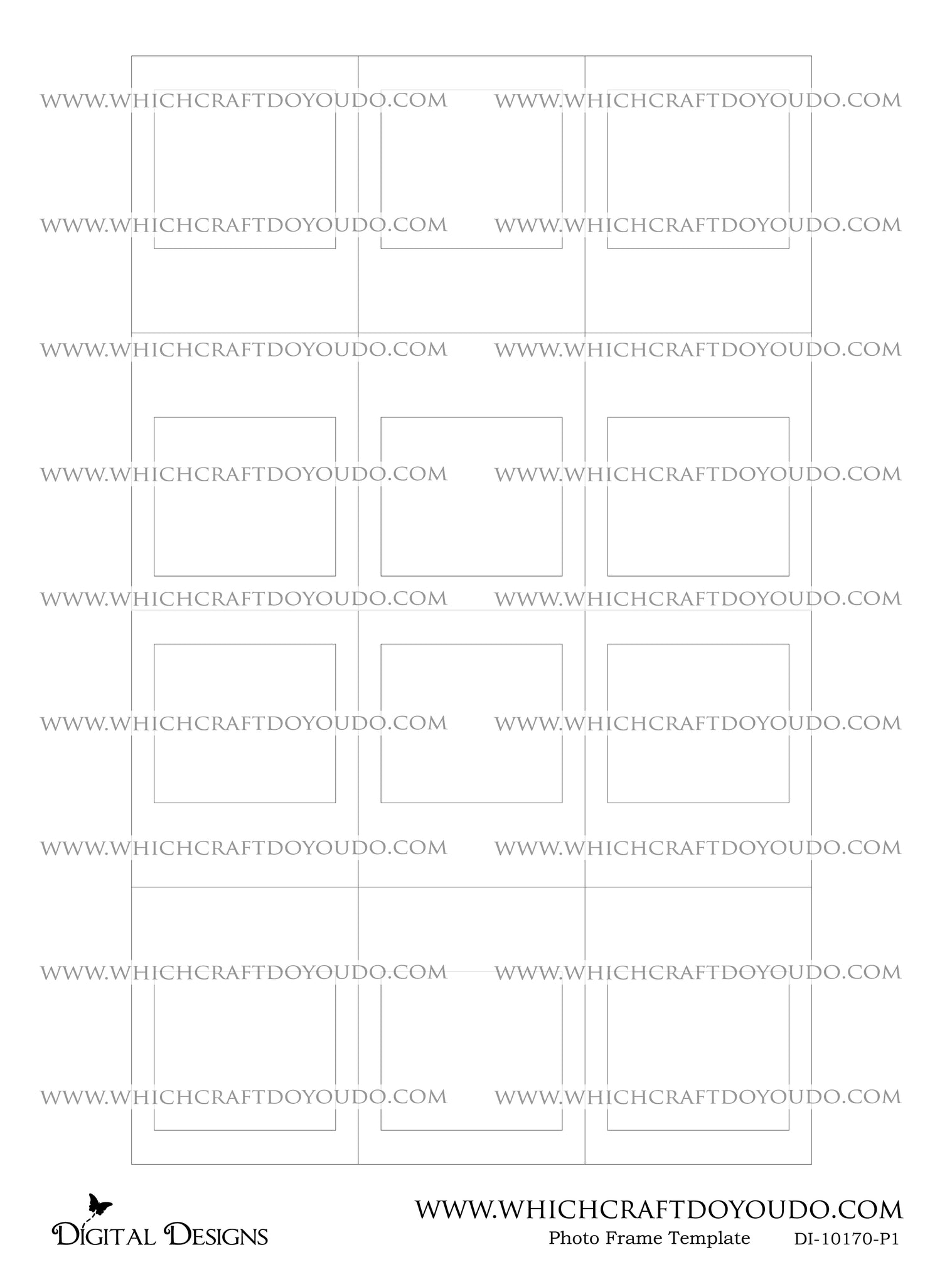 FREEBIE - Photo Frame Template - DI-10170 - Digital Download ...