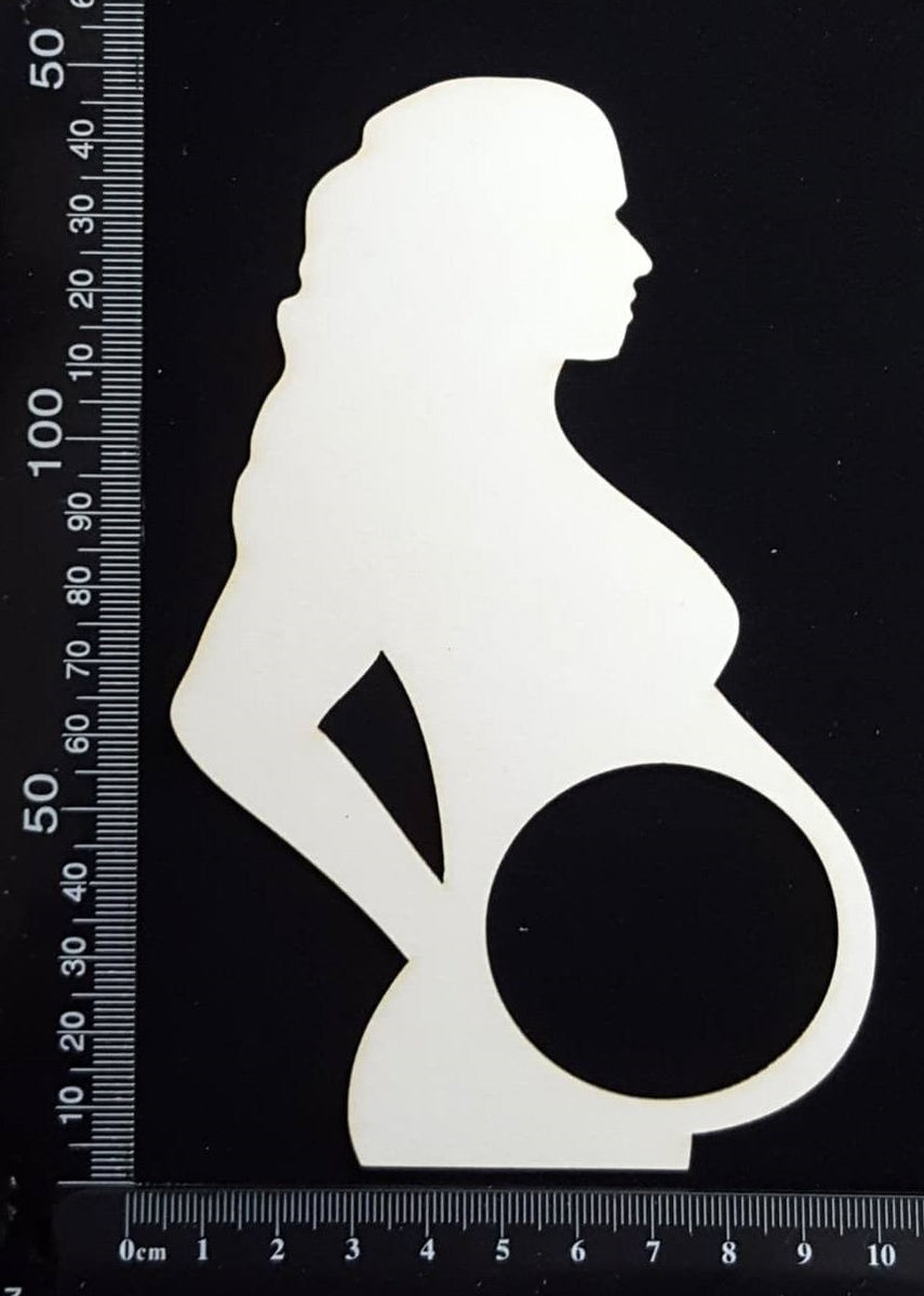 Pregnant Belly Frame - White Chipboard – Whichcraft Do You Do