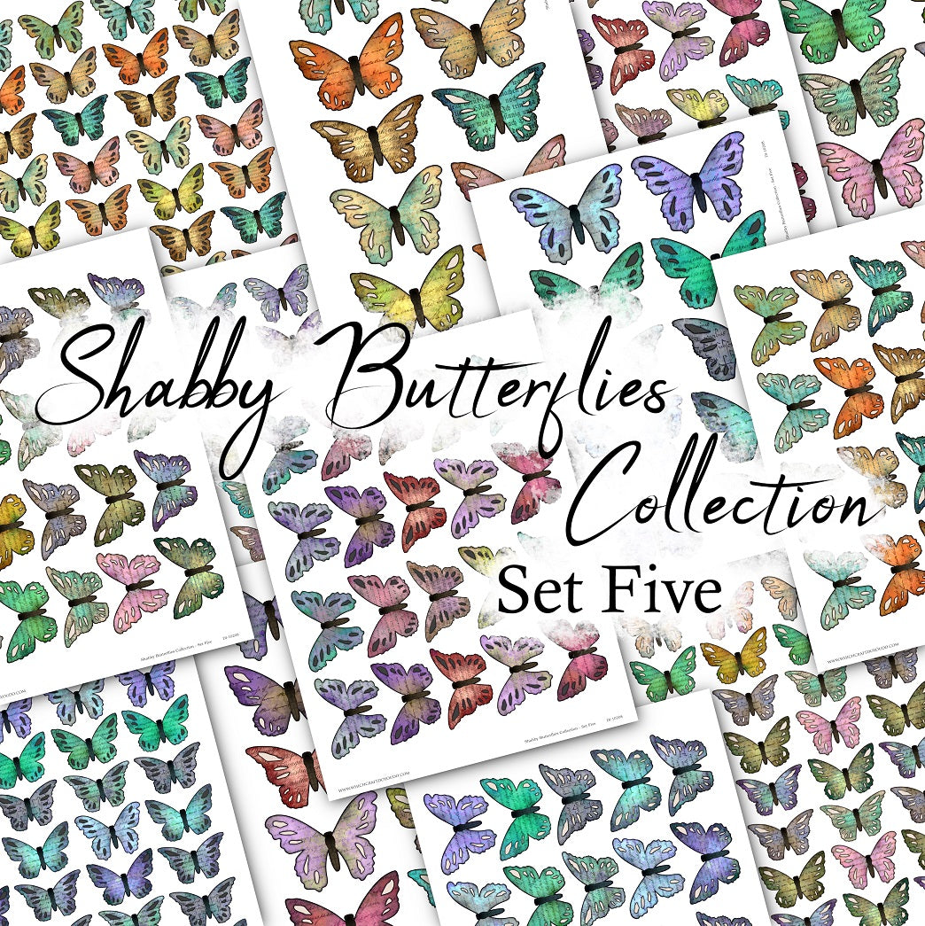 Shabby Butterflies Collection - Set Five - DI-10208 - Digital Download ...