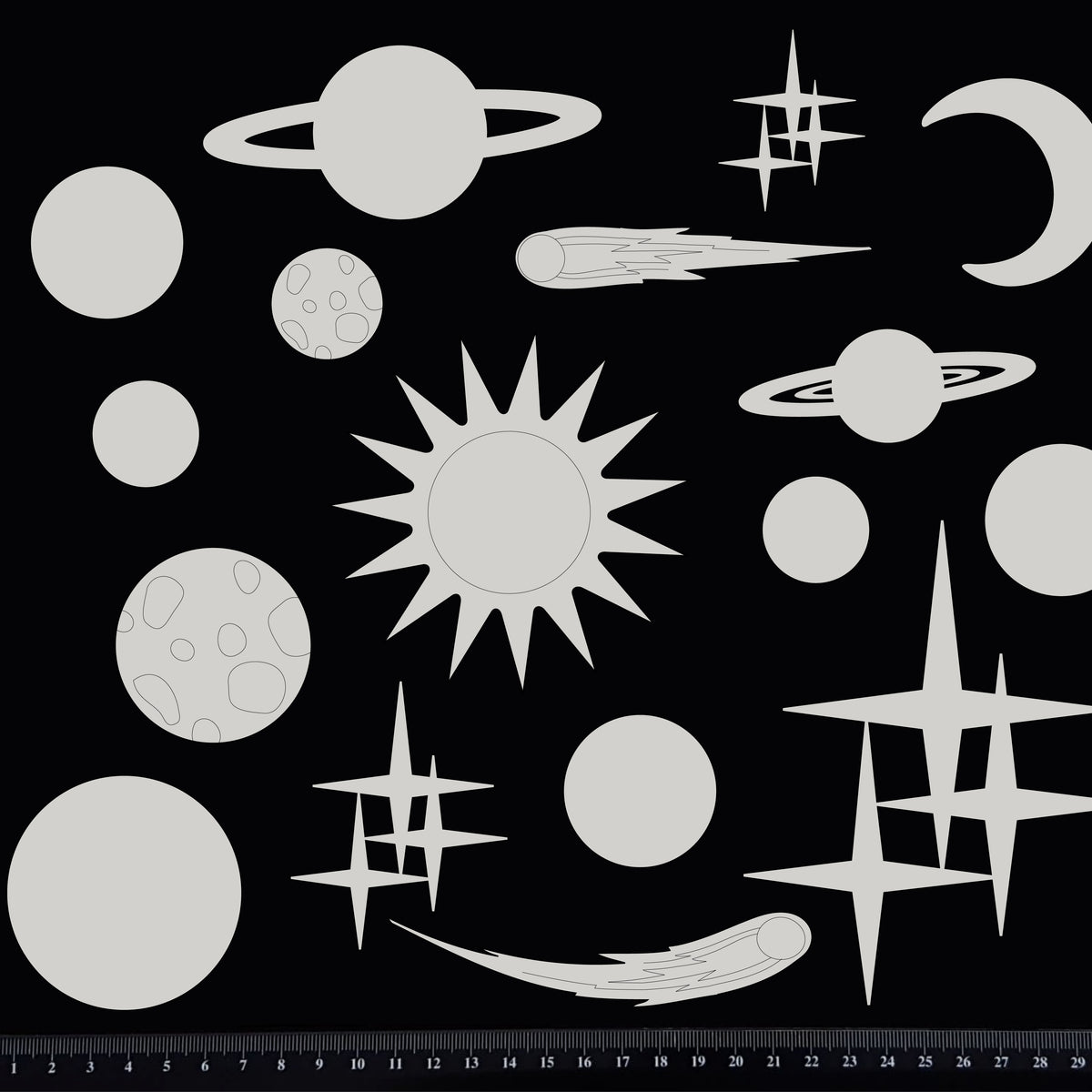 Solar System Set - White Chipboard – Whichcraft Do You Do