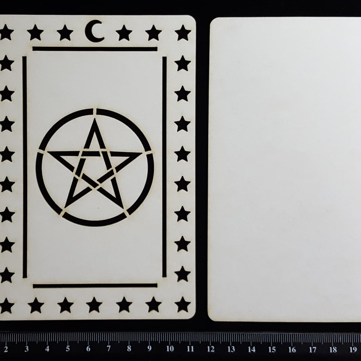 Tarot Card - Pentagram - A - Large - Layering Set - White Chipboard ...