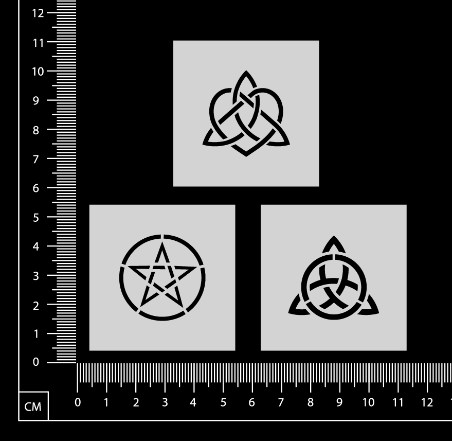 Tiny Stencil Set - Symbols - B - 50mm x 50mm - Set of 3 – Whichcraft Do ...