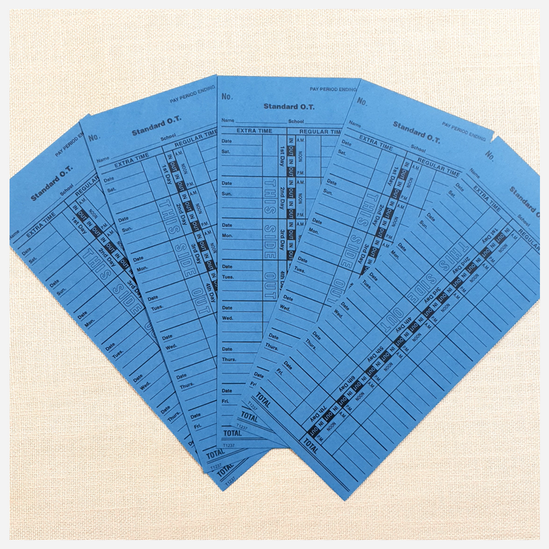 Time Cards Set - Blue – Whichcraft Do You Do